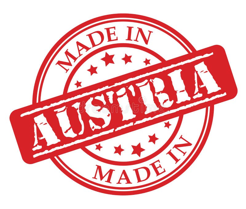 Made in Austria Label, Stamp, or Logo. with the National Flag of ...