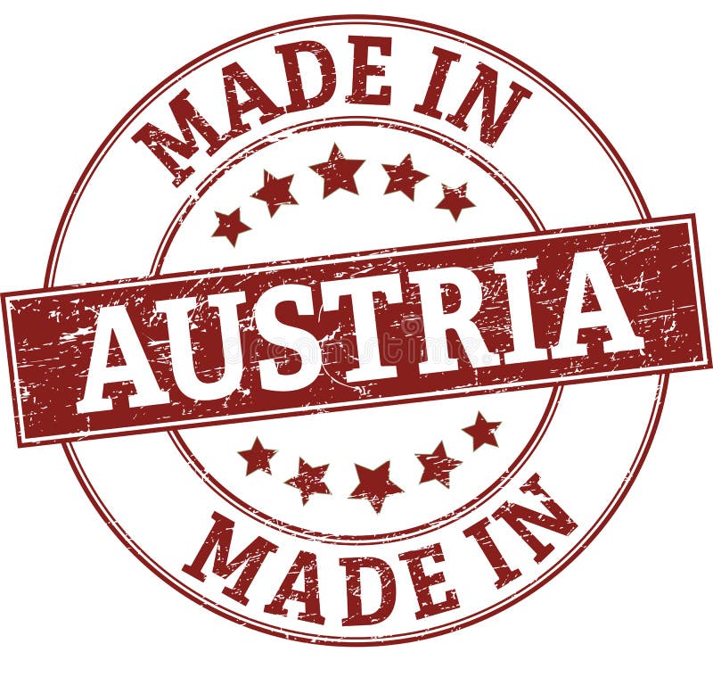 Made in austria round seal stock vector. Illustration of quality ...