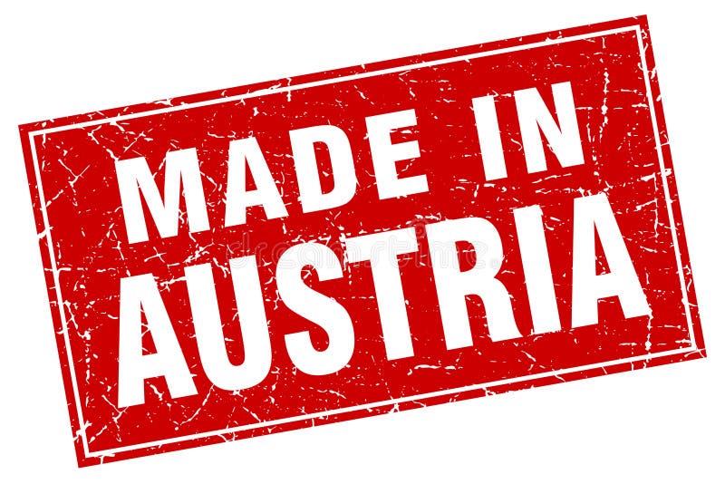 Made in Austria Label, Stamp, or Logo. with the National Flag of ...