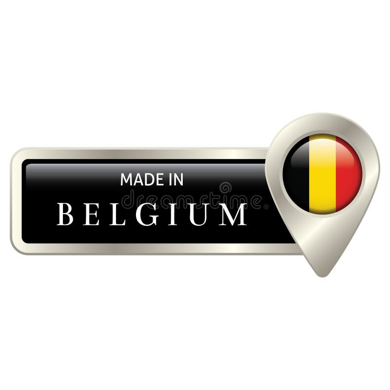 Made in Belgium Label. Vector Illustration Decorative Design Stock ...