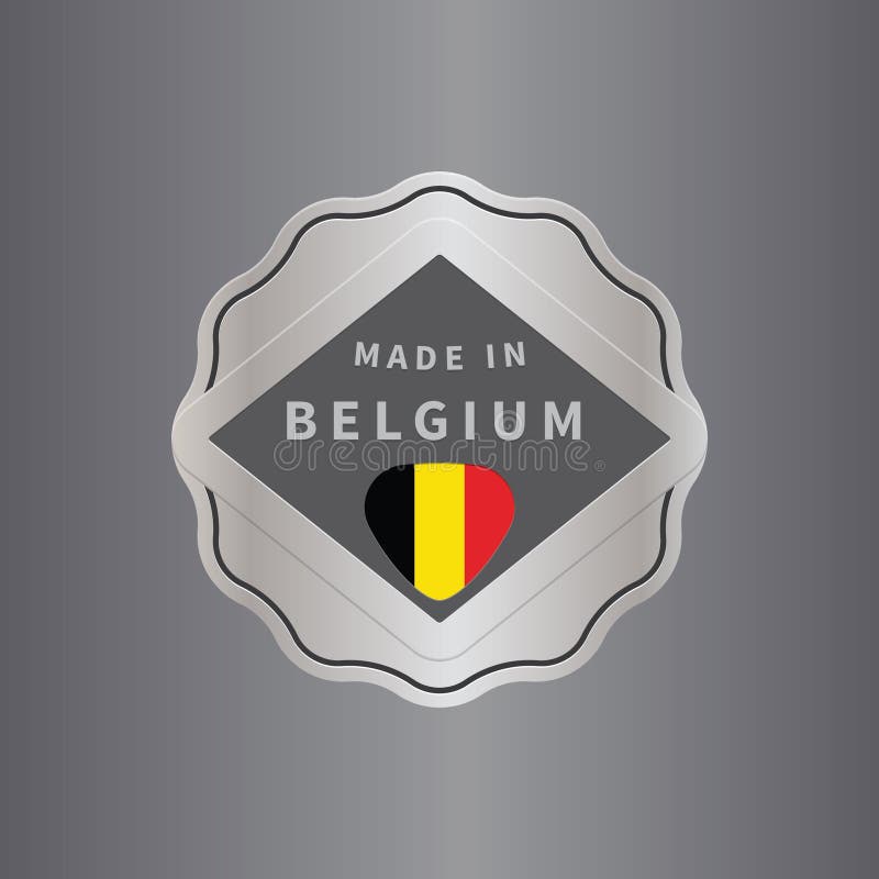 Made in Belgium Label. Vector Illustration Decorative Design Stock ...