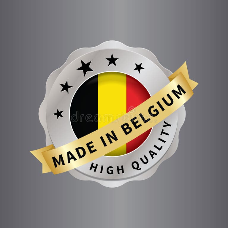 Made in Belgium Label. Vector Illustration Decorative Design Stock ...