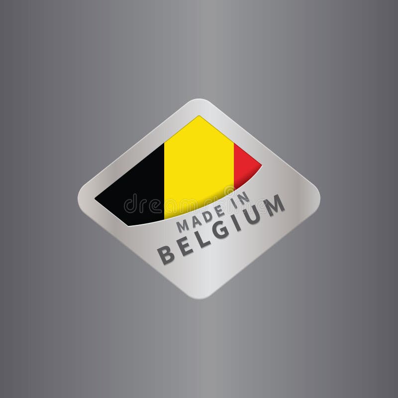 Made in Belgium Label. Vector Illustration Decorative Design Stock ...