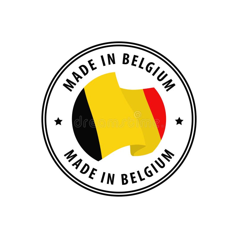 Made in Belgium Stamp, Sticker. Vector Illustration Stock Illustration ...