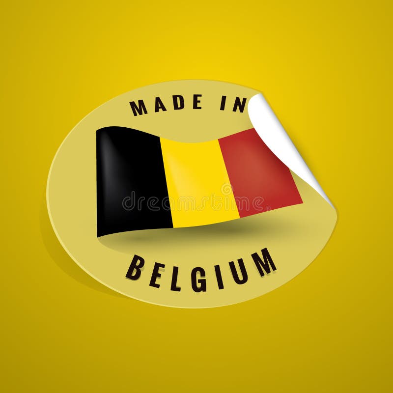 Made in Belgium Sticker. Vector Illustration Decorative Design Stock ...