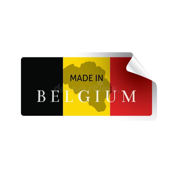 Made in Belgium Sticker. Vector Illustration Decorative Design Stock ...