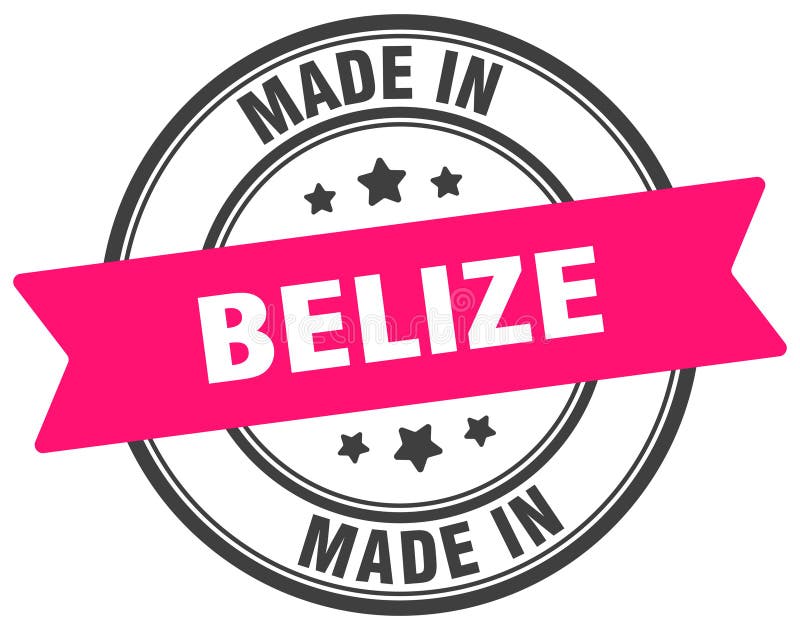 Made in Belize Round Sign. Made in Belize Stamp Stock Vector ...