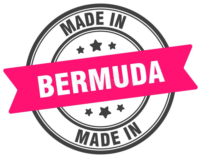 Made in Bermuda Round Sign. Made in Bermuda Stamp Stock Vector ...
