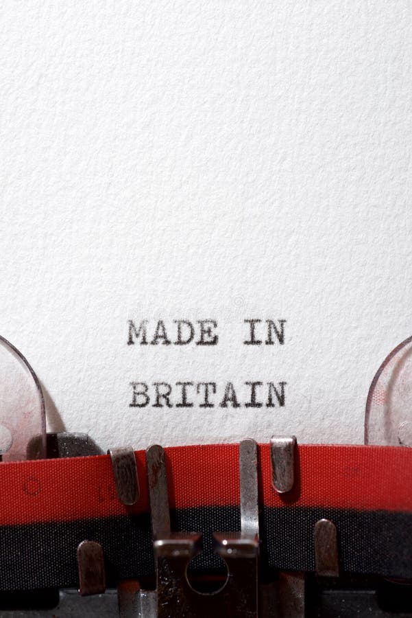 Made in Britain stock image. Image of oldfashioned, business - 217367591