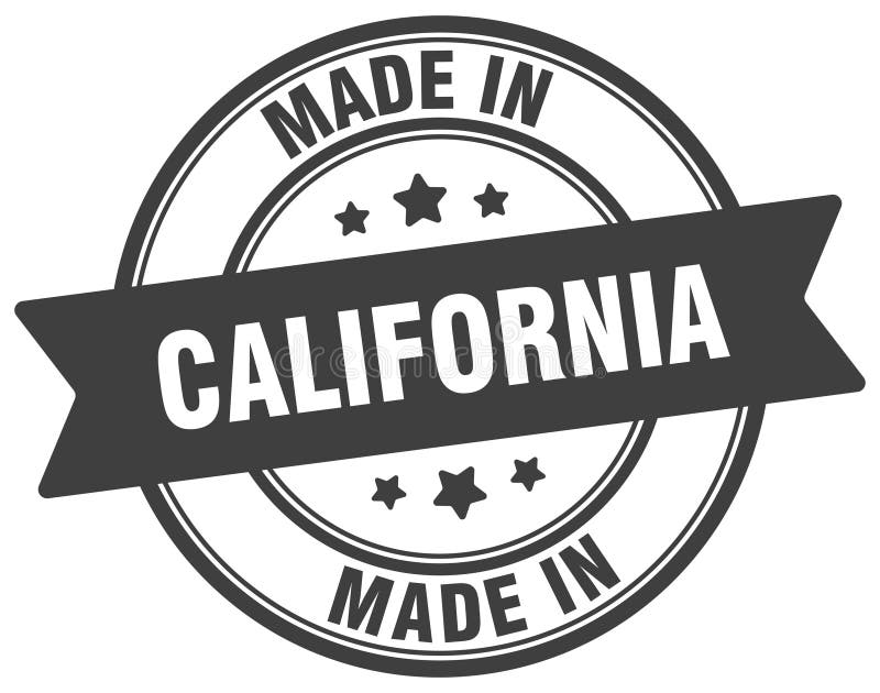 Made in California Round Sign. Made in California Stamp Stock Vector ...