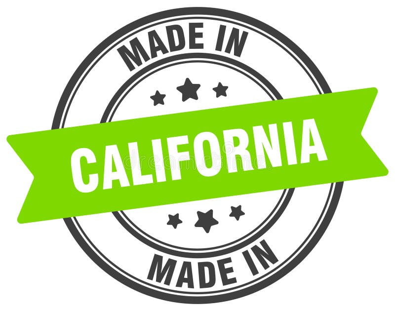 Made in California Round Sign. Made in California Stamp Stock Vector ...
