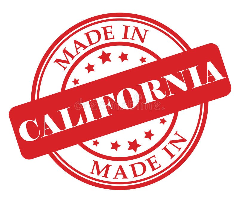 Made in California stamp stock illustration. Illustration of california ...