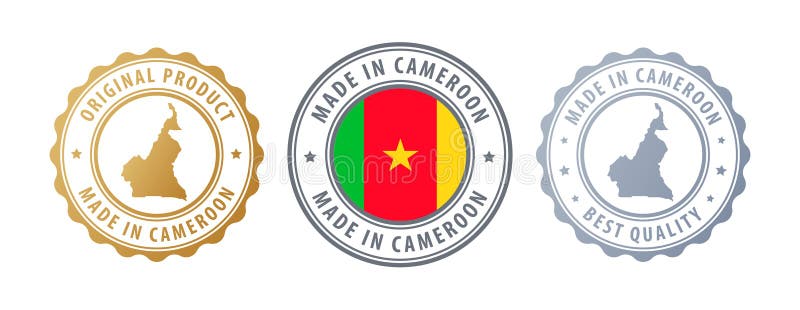 Made in Cameroon - Set of Stamps with Map and Flag. Best Quality Stock ...