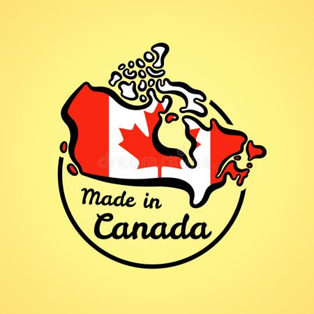 Made in Canada - Symbol with Map Stock Illustration - Illustration of ...