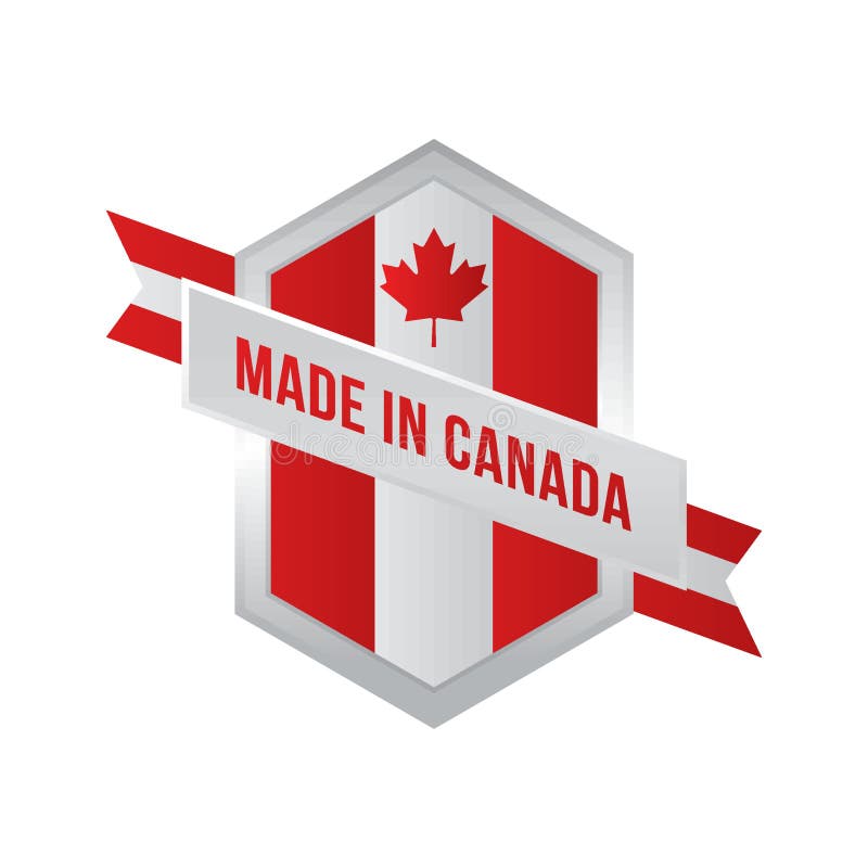 Made in Canada Label Design Stock Vector - Illustration of country ...