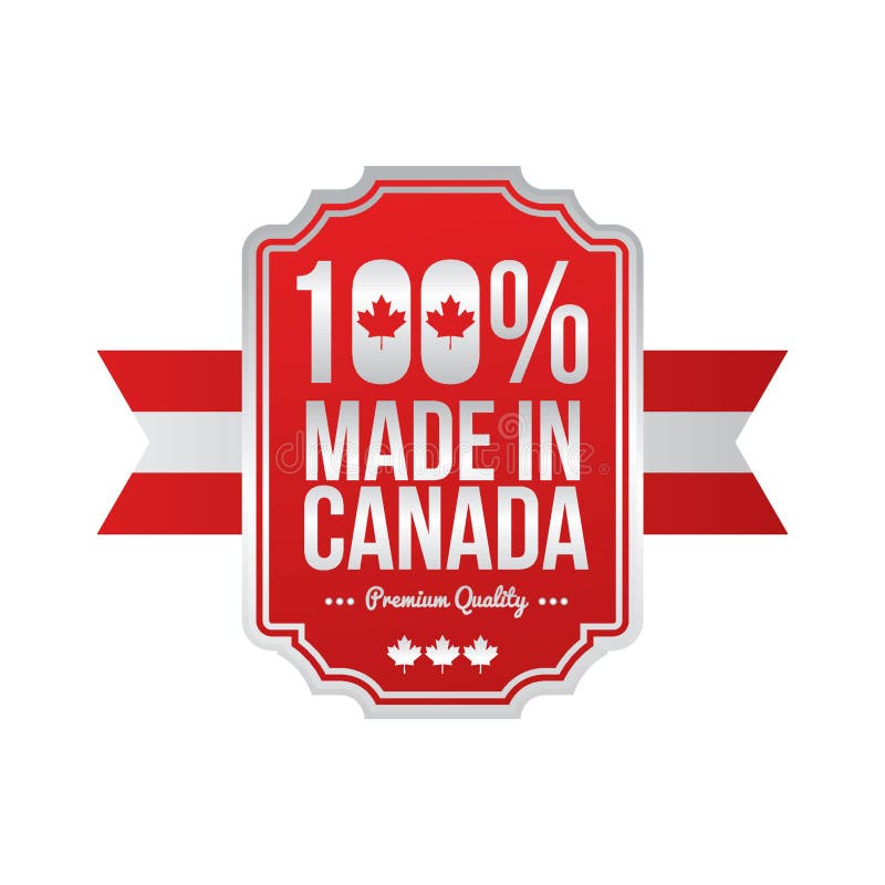 Made in Canada Label Design Stock Vector - Illustration of country ...