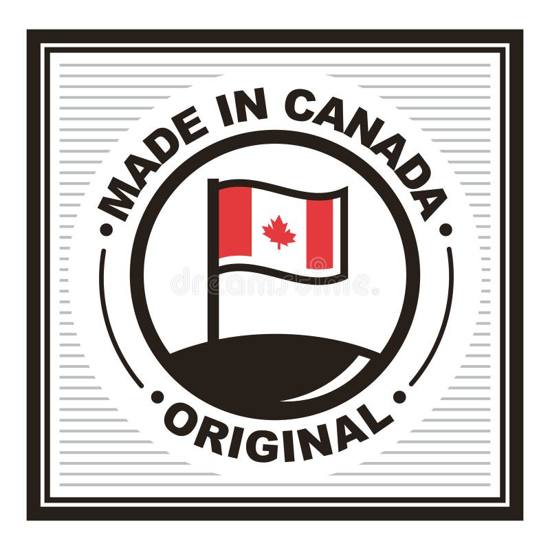 A Made in Canada Label Illustration. Stock Vector - Illustration of ...