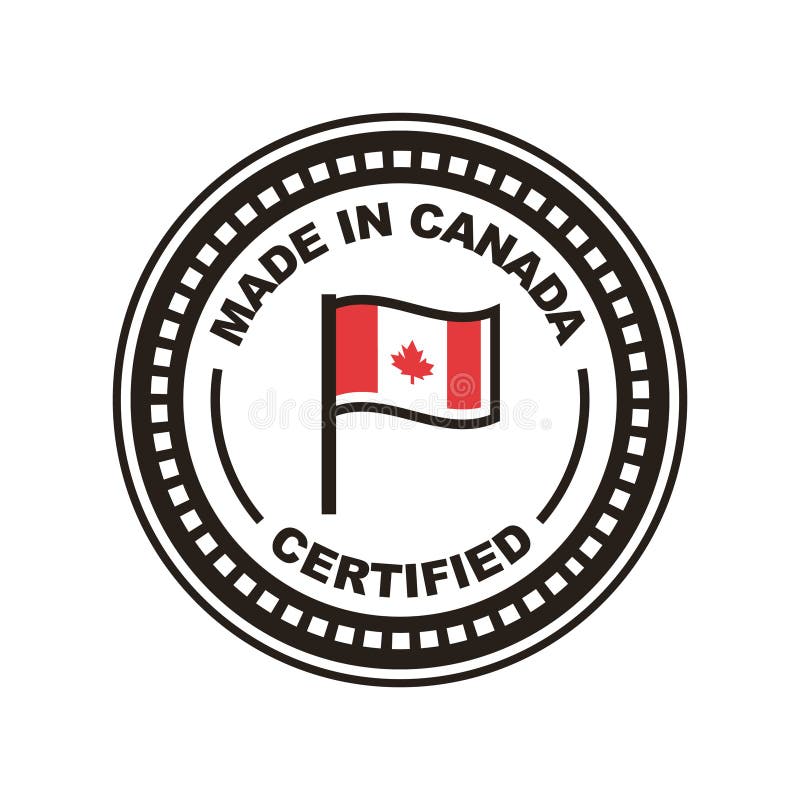 A Made in Canada Label Illustration. Stock Vector - Illustration of ...
