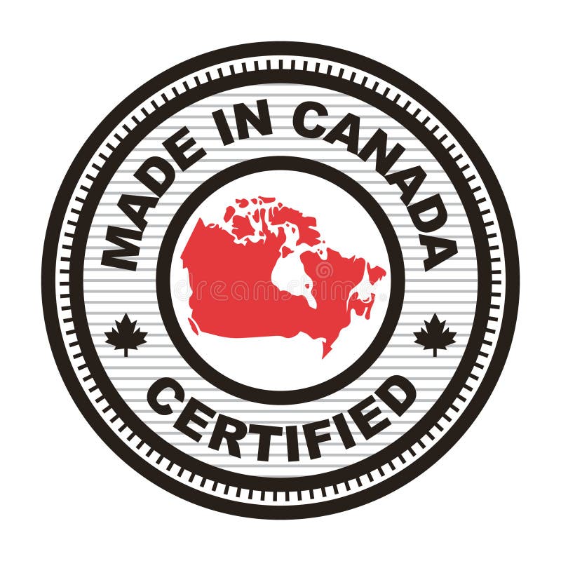 A Made in Canada Label Illustration. Stock Vector - Illustration of ...