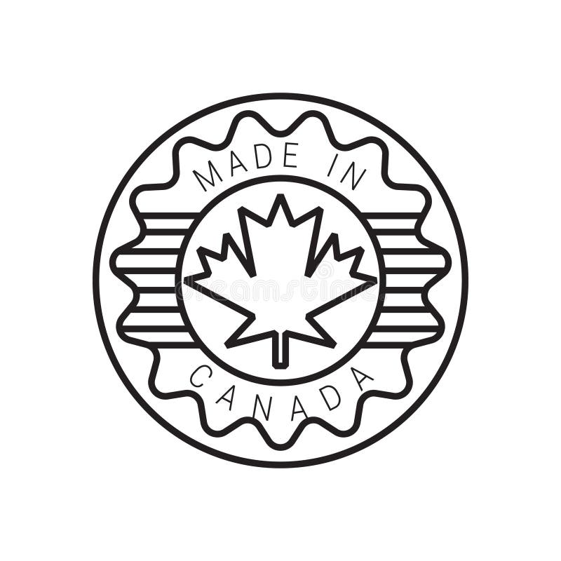 Made in Canada Label. Vector Illustration Decorative Design Stock ...