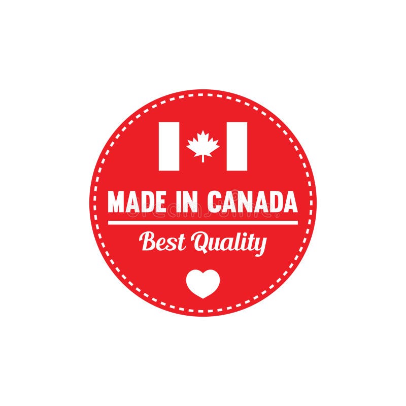 Made in Canada Label. Vector Illustration Decorative Design Stock ...