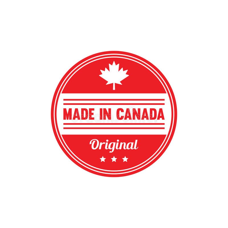 Made in Canada Label. Vector Illustration Decorative Design Stock ...