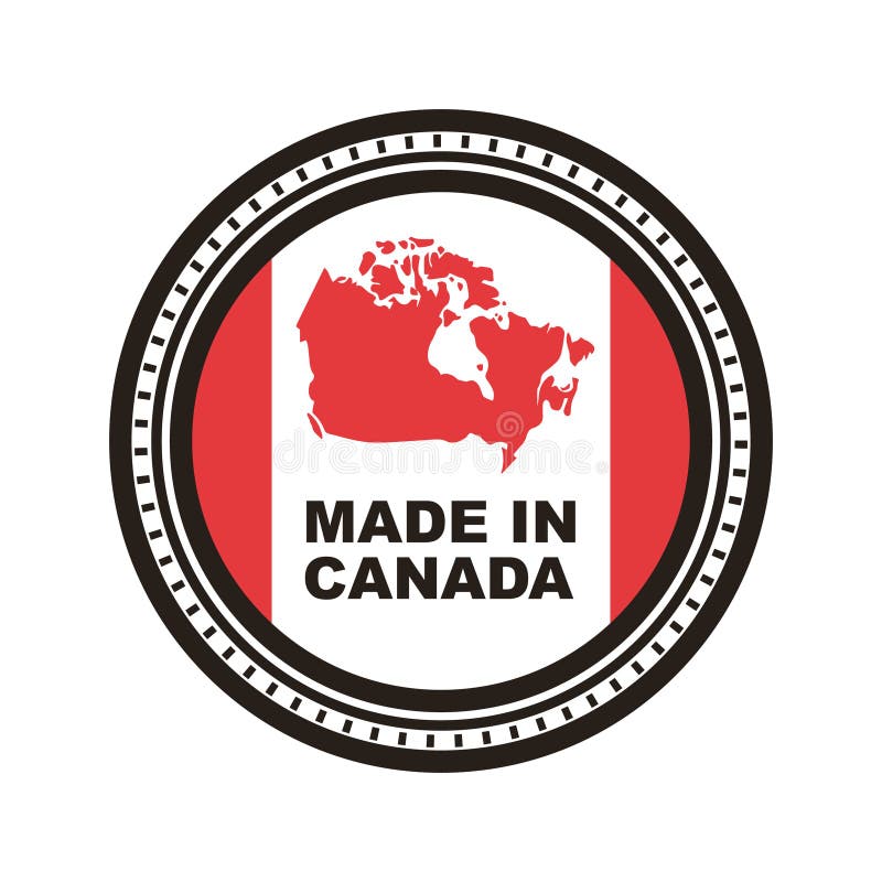 Made in Canada Label. Vector Illustration Decorative Design Stock ...
