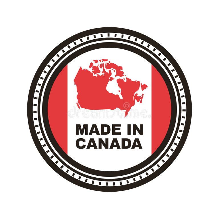 Made in Canada Label. Vector Illustration Decorative Design Stock ...