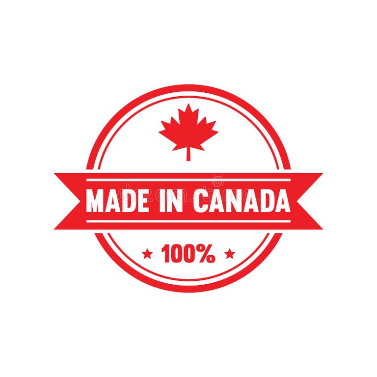 Made in Canada Label. Vector Illustration Decorative Design Stock ...