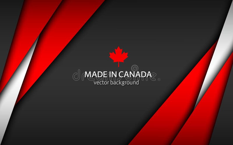 Made in Canada, Modern Vector Background with Canadian Colors ...