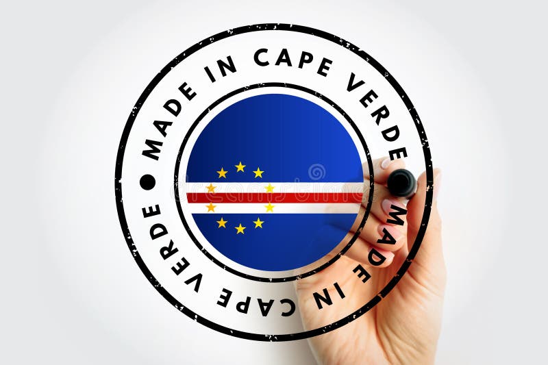 Made in Cape Verde Text Emblem Badge, Concept Background Stock Photo ...