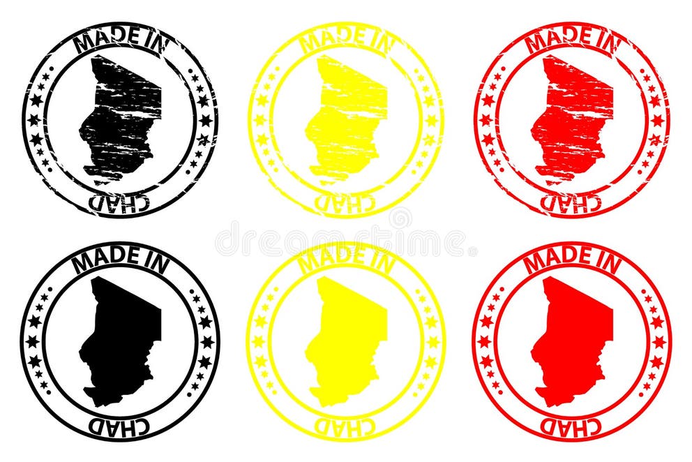 Made in Chad rubber stamp stock vector. Illustration of produce - 117888658