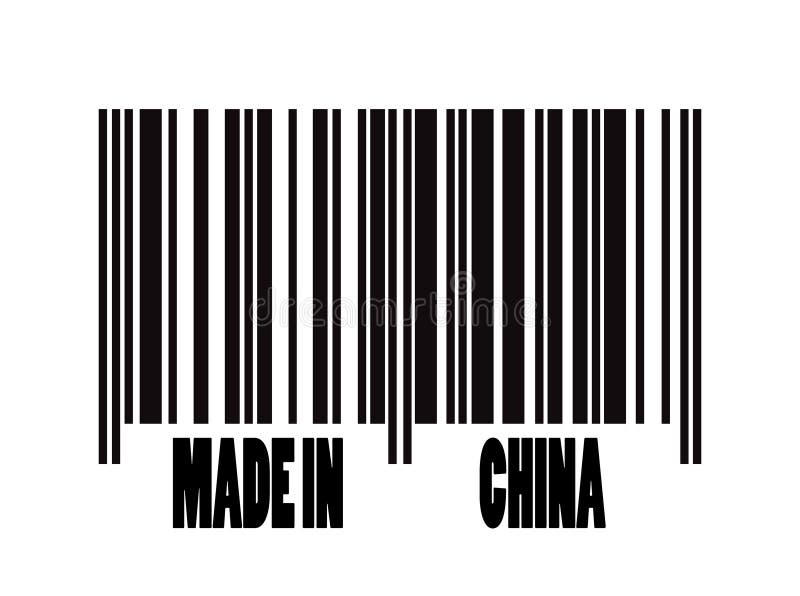 Made in china barcode stock illustration. Illustration of design - 16742699