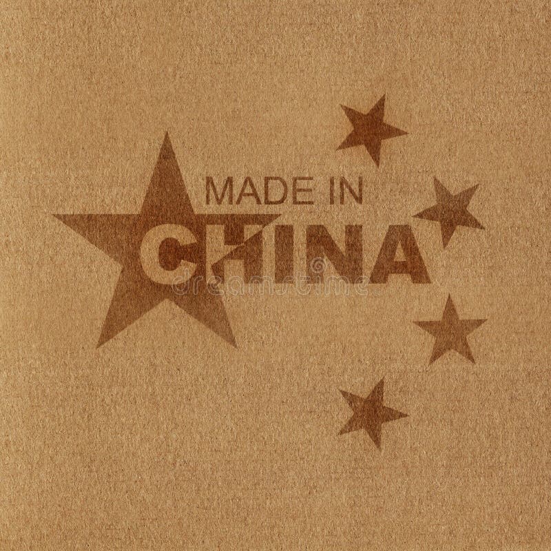 Made in China. Inscription and Chinese Flag Stock Photo - Image of ...