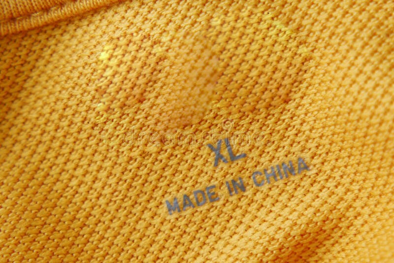 Made in China Label on a Cloth Stock Photo - Image of economy, export ...