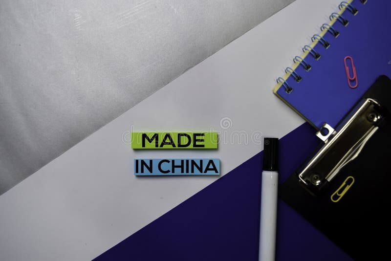 Made in China Text on Sticky Notes with Color Office Desk Concept Stock ...