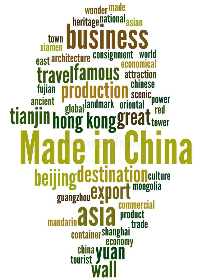 Made in China Word Cloud Hand Sphere Concept Stock Illustration ...