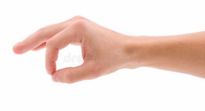 Made a Circle of Two Fingers on a White Isolated Background Stock Photo ...