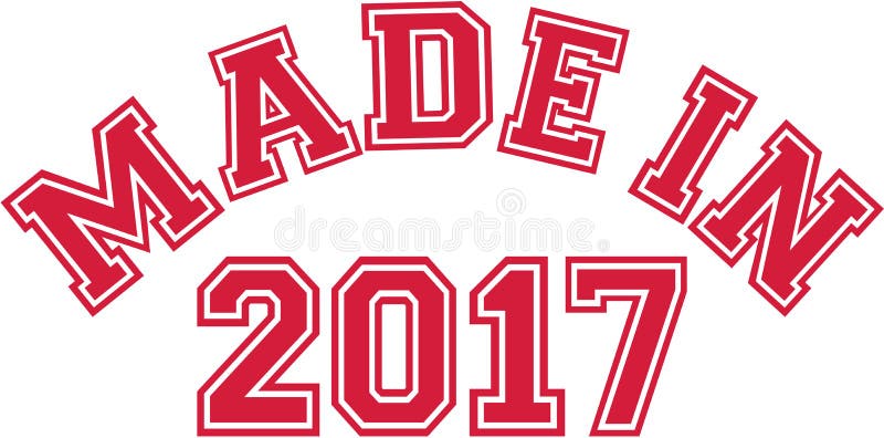 Made 2017 College Font Stock Illustrations – 2 Made 2017 College Font ...