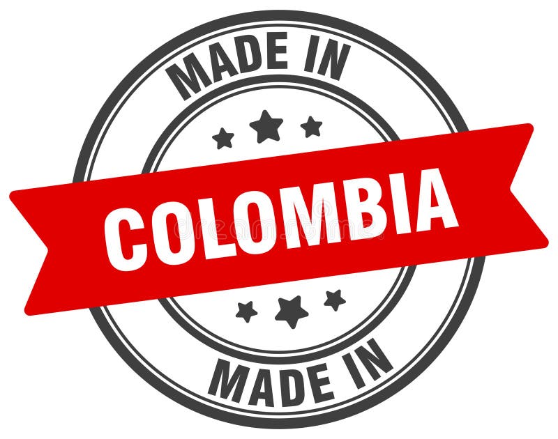 Made in Colombia Round Sign. Made in Colombia Stamp Stock Vector ...