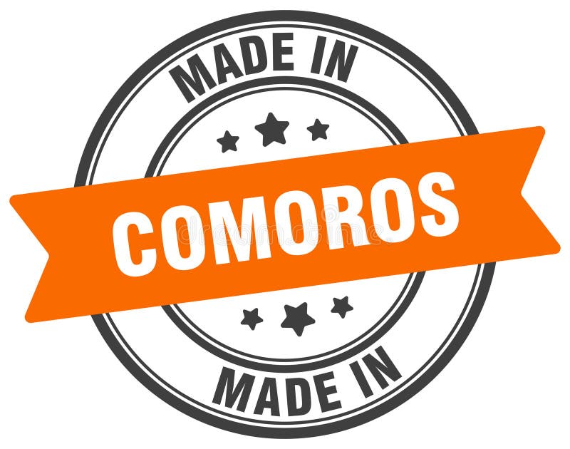 Made in Comoros Round Sign. Made in Comoros Stamp Stock Vector ...