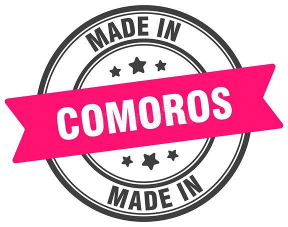 Made in Comoros Round Sign. Made in Comoros Stamp Stock Vector ...