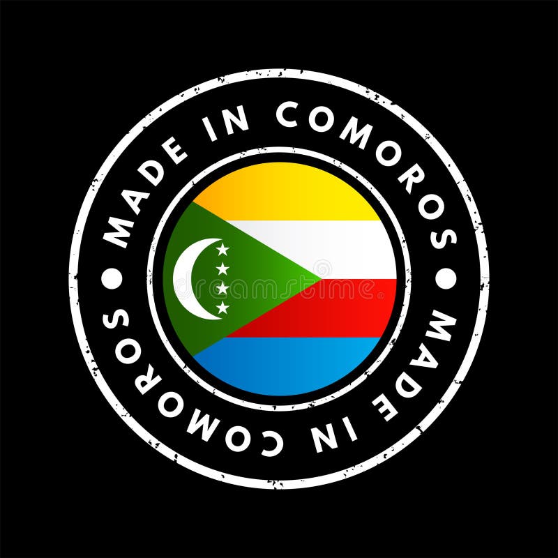 Made in Comoros Text Emblem Stamp, Concept Background Stock ...
