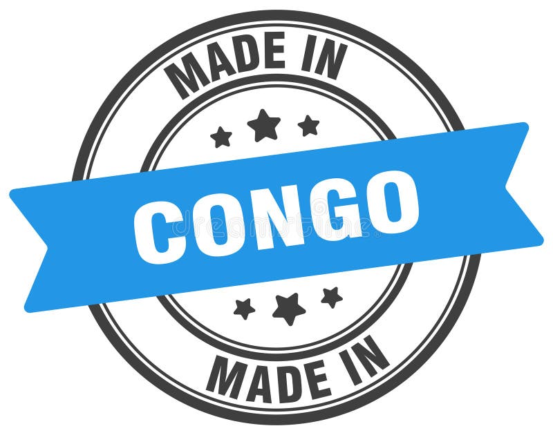 Made in Congo Round Sign. Made in Congo Stamp Stock Vector ...