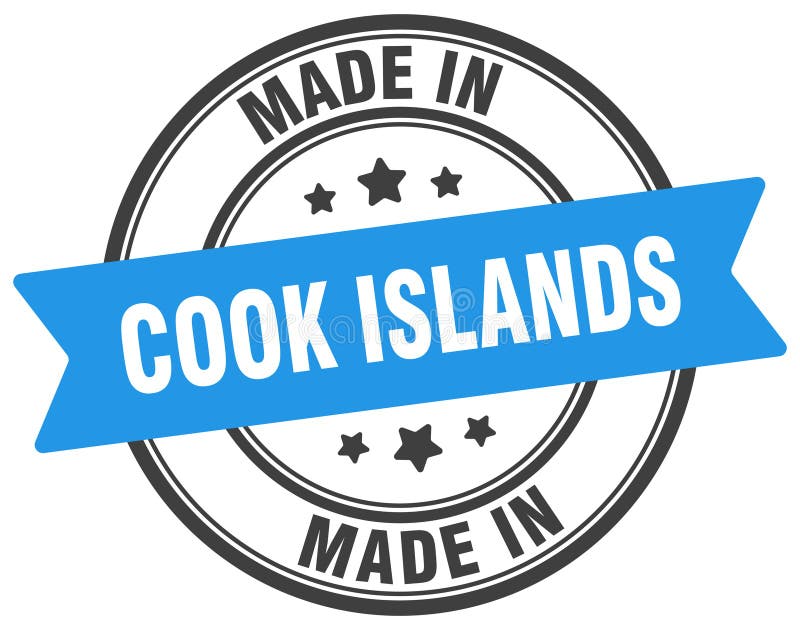 Made in Cook Islands Round Sign. Made in Cook Islands Stamp Stock ...