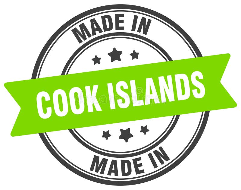 Made in Cook Islands Round Sign. Made in Cook Islands Stamp Stock ...