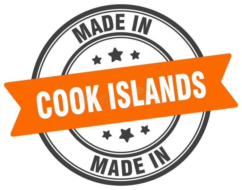 Made in Cook Islands Round Sign. Made in Cook Islands Stamp Stock ...