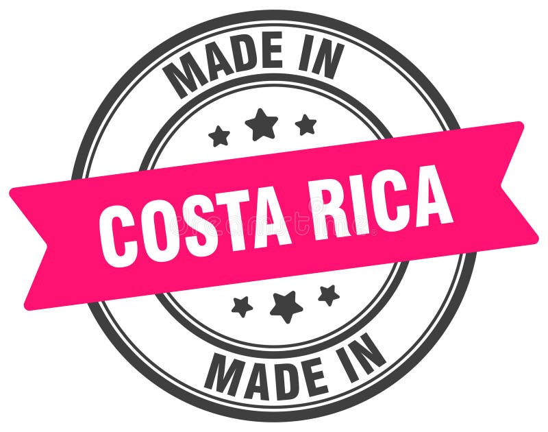 Made in Costa Rica Round Sign. Made in Costa Rica Stamp Stock Vector ...