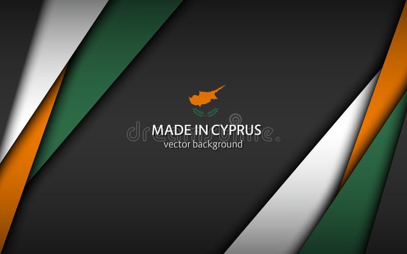 Made in Cyprus, Modern Vector Background with Cyprus Colors, Overlayed ...