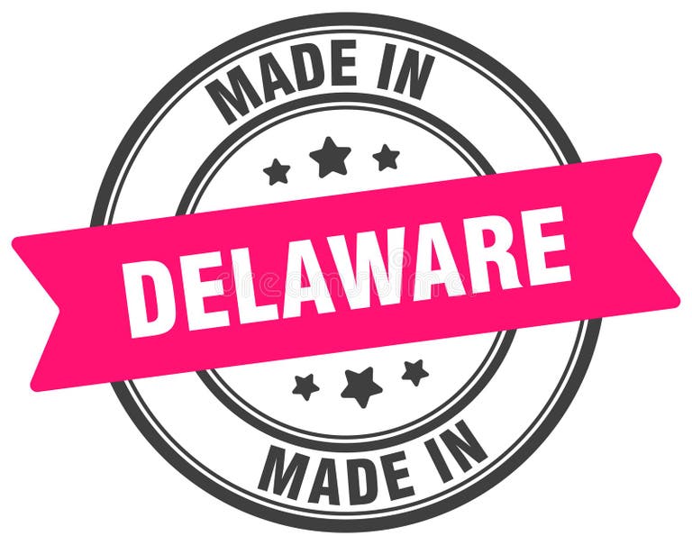 Made in Delaware Round Sign. Made in Delaware Stamp Stock Vector ...
